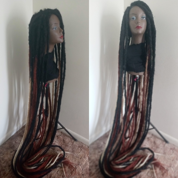 myhairandstuff | Accessories | Floor Length Long Black Ombre Dreadlock ...